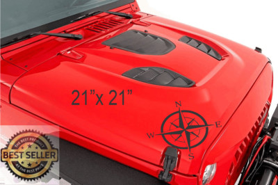 Hood Compass Rose for Jeep Wrangler Vinyl Decal Sticker | eBay
