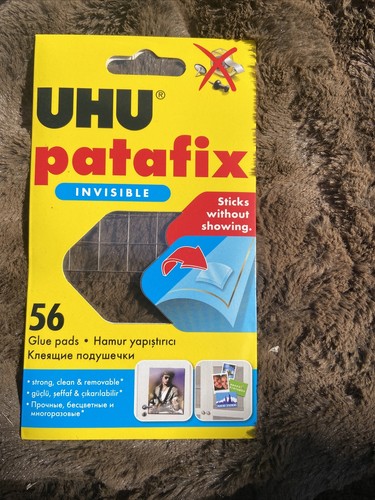 UHU Patafix Double-Sided Adhesive Transparent 1 pack of 56 glue pads ...