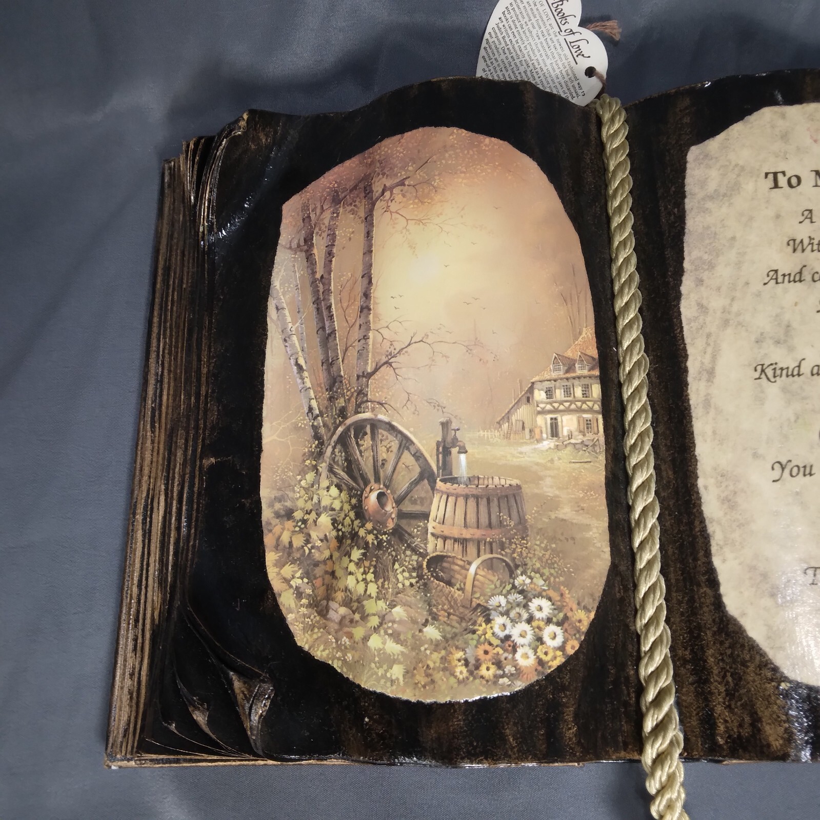 Vtg '83 Books Of Love "To My Parents" Judith Bond Poem Decoupage Book ...