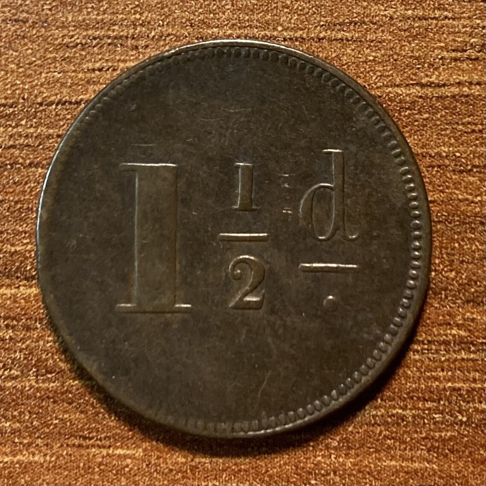 Belize Token (British Honduras) Jones & Young 3 Halfpence 1 1/2d RARE ...