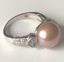 LUC 925 Sterling Silver RING SIZE 6.5 Freshwater Pearl Heart Accented ...