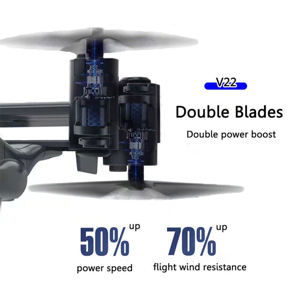 2.4G 4CH LM19 Osprey 4K HD Camera WiFi RC Plane Drone Helicopter Fixed ...