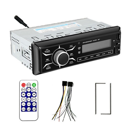 US 24V Single Car Stereo Radio Audio In-Dash FM MP3 Player Bluetooth ...