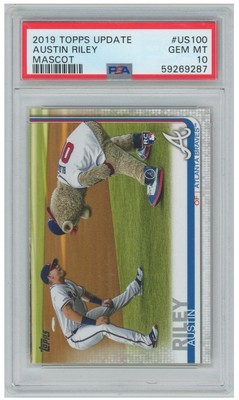 2019 Topps Update Austin Riley SSP Mascot RC PSA 10 GEM MT Rookie Card ...