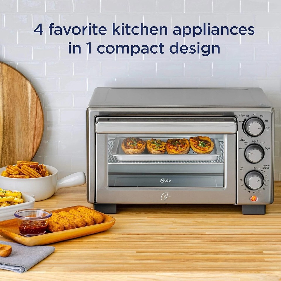Oster Convection Toaster Countertop Oven With Air Fryer Stainless Steel ...