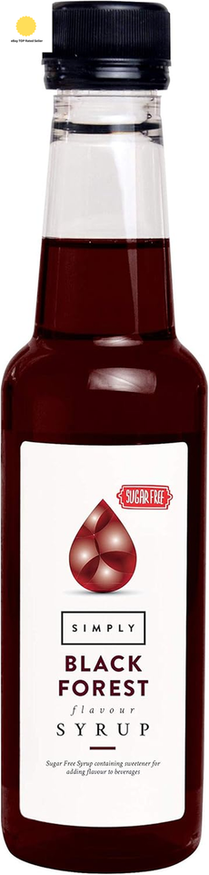 Sugar Free Black Forest Syrup, Low Calorie, Vegan & Nut Free Flavoured ...