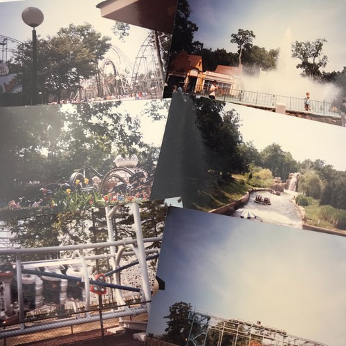 Vintage Color Photo Lot of 10 Amusement Park Rides Roller Coaster ...