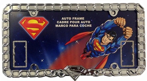 DC Comics Superman "Unchained" Metal Chrome License Plate Frame -1PC | eBay