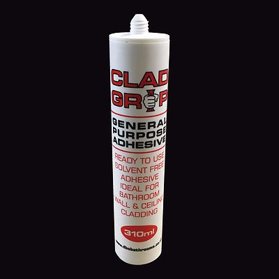 Clad Grip General Purpose Adhesive Glue Tube For Bathroom Panels & Wall ...
