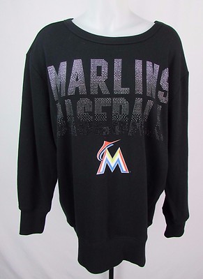Miami Marlins Embellished Pullover Sweater Women's M, G-III, Black MLB ...