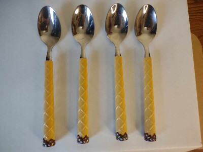 Set of 4 Oneida Ice Cream Waffle Cone Dessert Spoons with Sprinkles | eBay