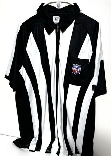 NFL Reebok Large Blank Referee Jersey quarter Zip Pullover Short Sleeve ...