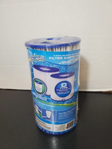 NEW 2 Pack Summer Escapes Universal Replacement Type D Pool Filter ...