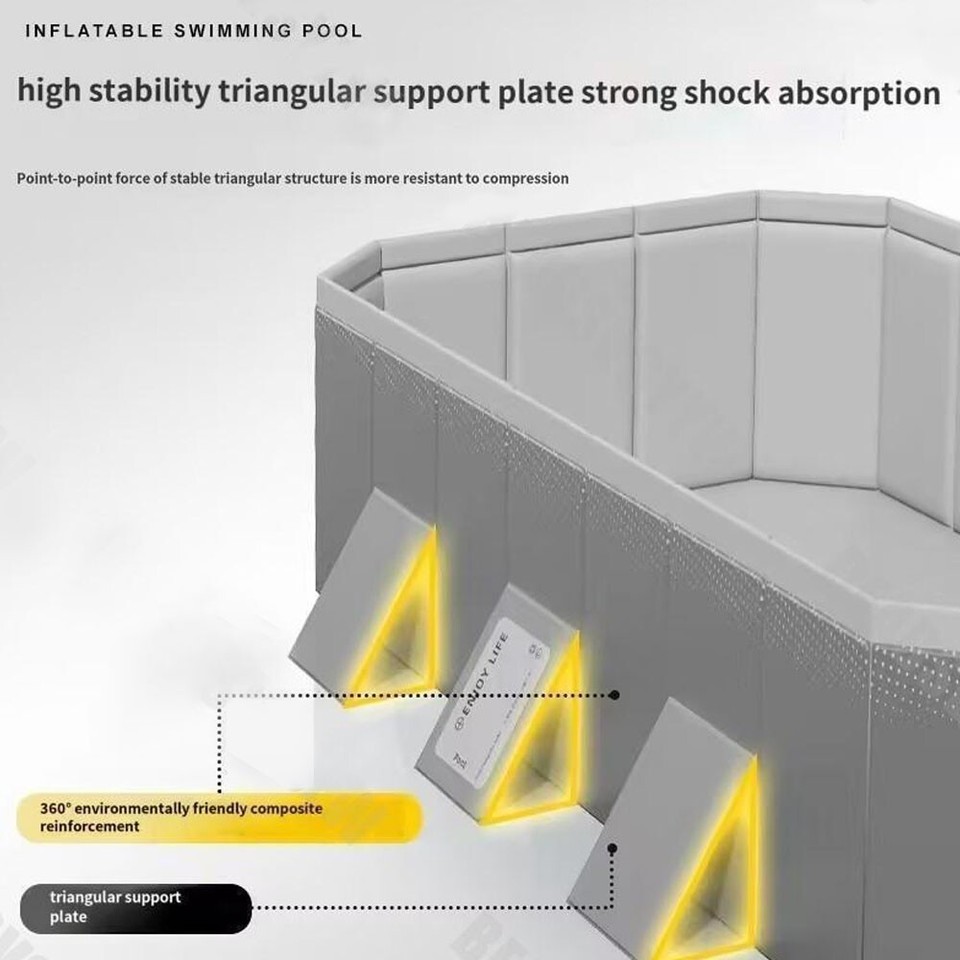 Foldable Family Swimming Pool Above Ground Garden Outdoor Kids Paddling ...