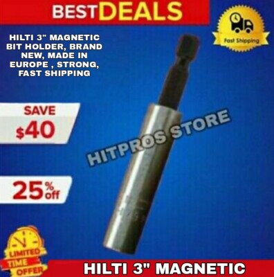 HILTI 3" MAGNETIC BIT HOLDER, BRAND NEW, MADE IN EUROPE , STRONG, FAST ...