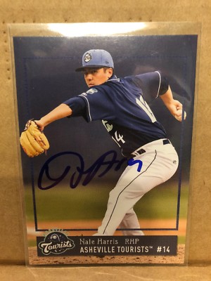 NATE HARRIS 2018 Grandstand Asheville TOURISTS Minor League ROCKIES ...