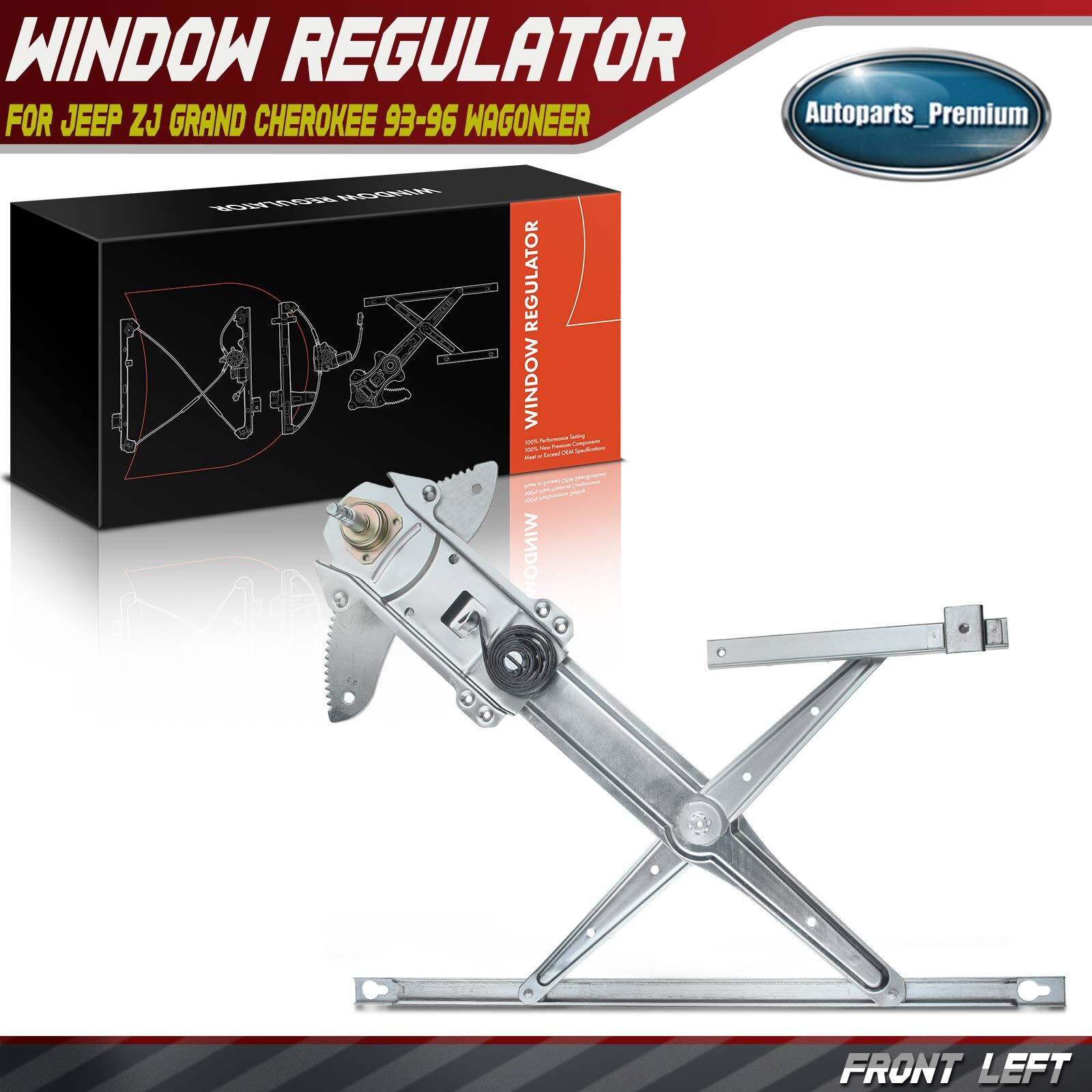 Manual Window Regulator for Jeep ZJ Grand Cherokee 93-96 Wagoneer Front ...