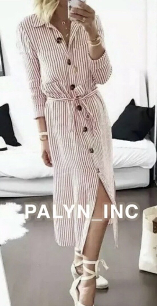 NWT ZARA LONG FLOWING STRIPED TUNIC DRESS WITH BUTTONS 7704/610 | eBay