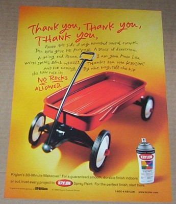 1999 ad page - Krylon Spray Paint- red wagon makeover - PRINT ...