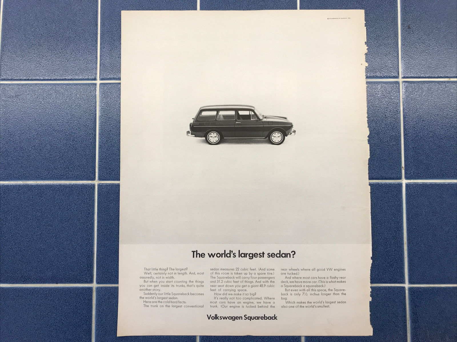 1968 VW SQUAREBACK Print Ad 1969 Volkswagen Type 3 | eBay