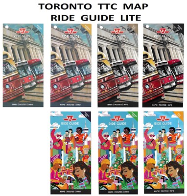 TTC 🚌🚇🚋 Ride Guide Lite Map 2023 2024 Toronto Subway Bus Streetcar | eBay