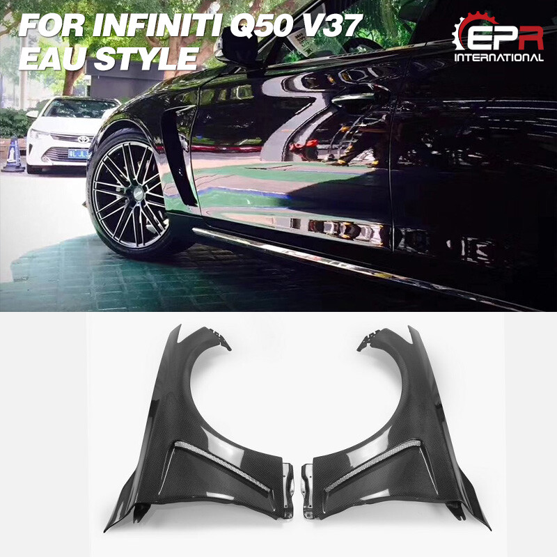 For Infiniti Q50 V37 Carbon Fiber EAU Style Front Vented Fender ...