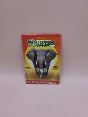 WHISPERS AN ELEPHANT TALE Disney DVD Release Pinback Button USED Great ...