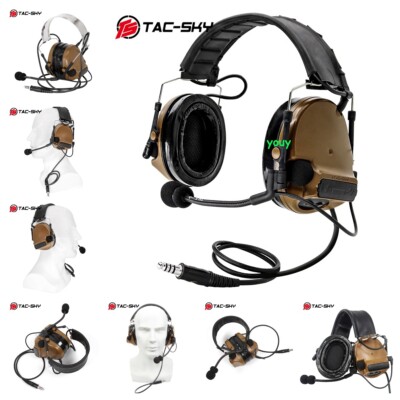 New TAC-SKY Detachable Headband COMTAC III Tactical Headset Noise ...