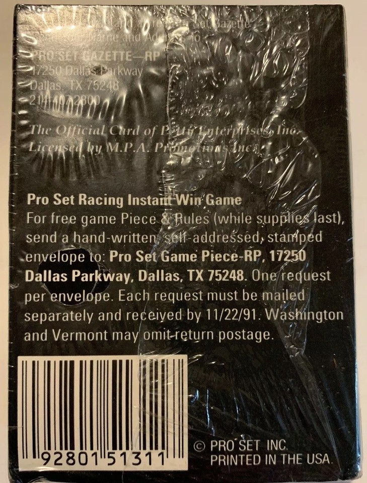 1991 Pro Set Racing Official Petty Family Racing Collection 50 Card Set ...