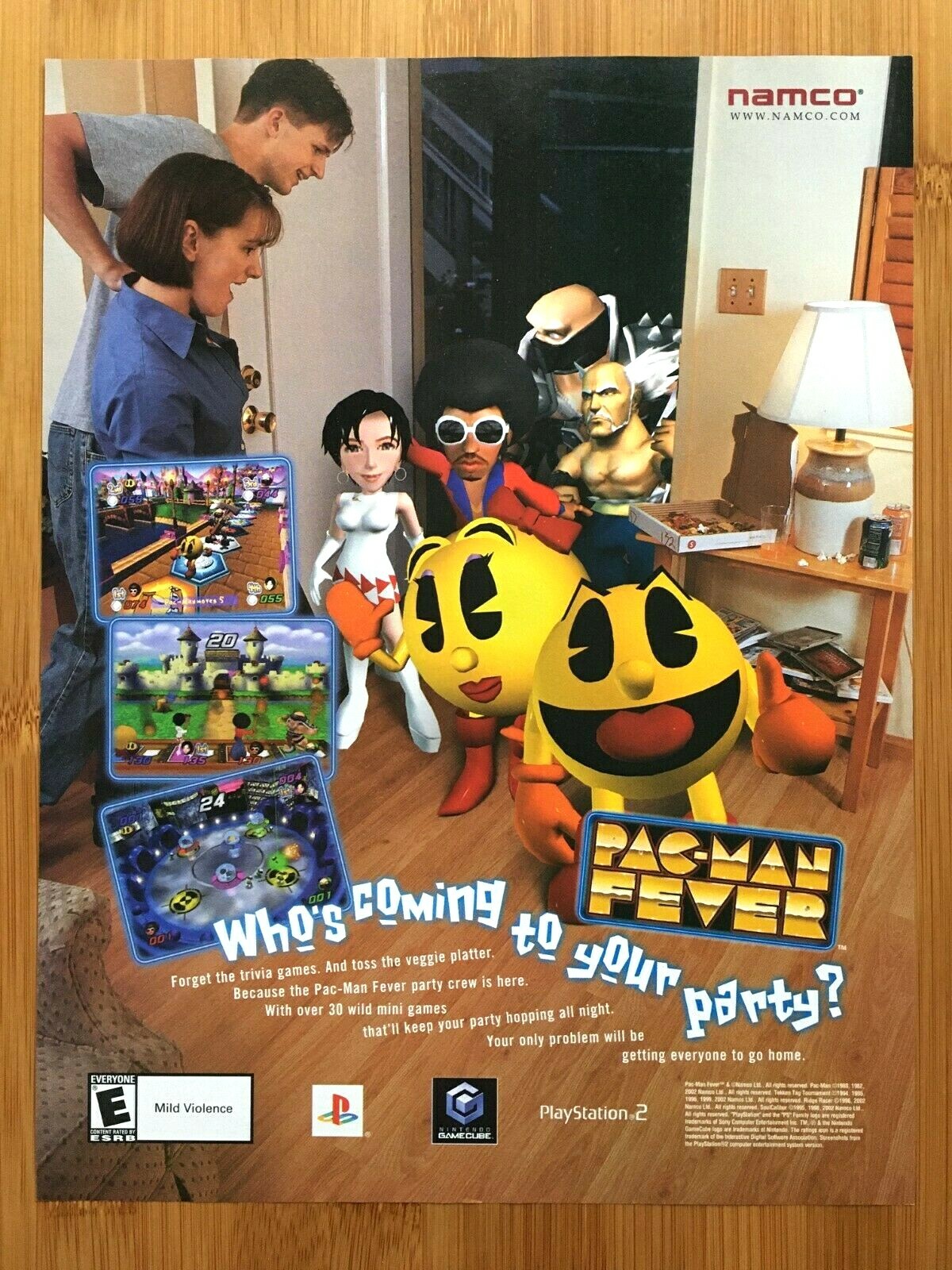 Pac-Man Fever PS2 Gamecube 2002 Print Ad/Poster Original Official Promo ...