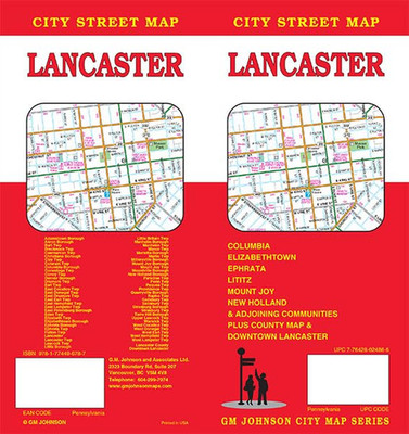 Lancaster / Lancaster County, Pennsylvania Street Map | eBay