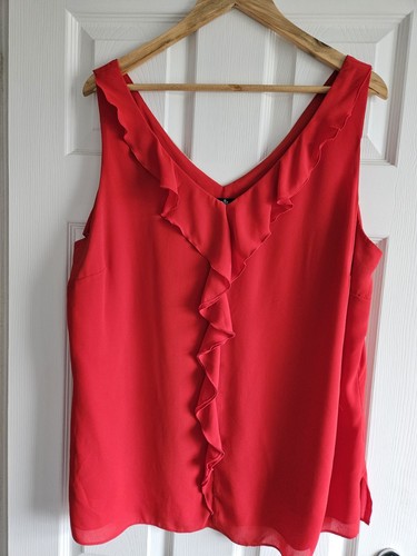 Wallis Lined Sleeveless Red Top Size 18 Excellent Condition | eBay UK