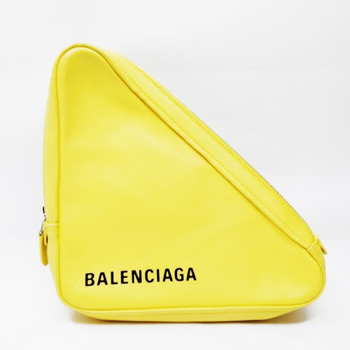 Balenciaga Clutch Bag Yellow Leather 450045 | eBay