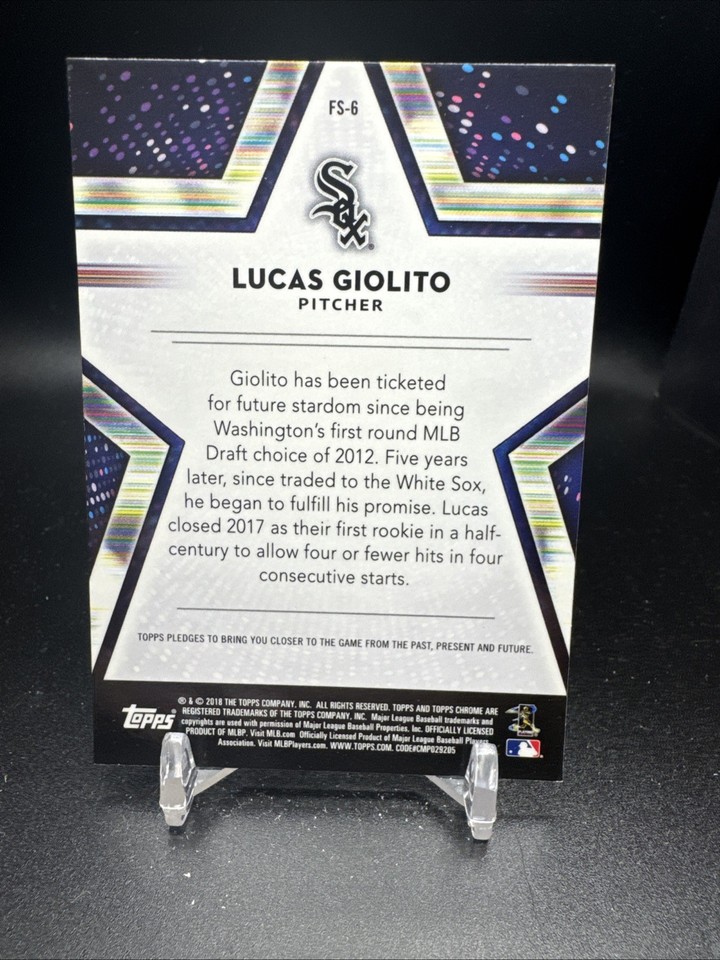 2018 Topps Chrome Baseball Future Stars #FS-6 Lucas Giolito | eBay