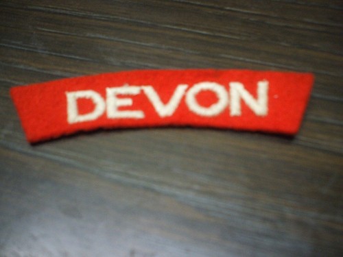 UNKNOWN DEVON Military Patch - WWI(?) WWII(?) | eBay