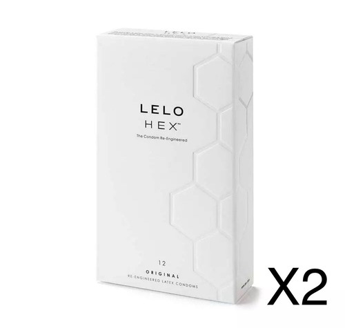 Lelo Hex Re-engineered Lubricated Latex Condoms 24 per pkg EXP 5/2029 ...