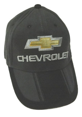 OFFICAL CHEVROLET GRAY/BLACK ONE SIZE EMBROIDERED BASEBALL HAT CAP ...