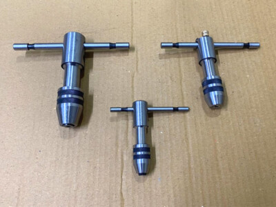 3 Piece Tap Wrench Ratchet T-Handle Set Reversible 1/16" To 1/2" Inch ...