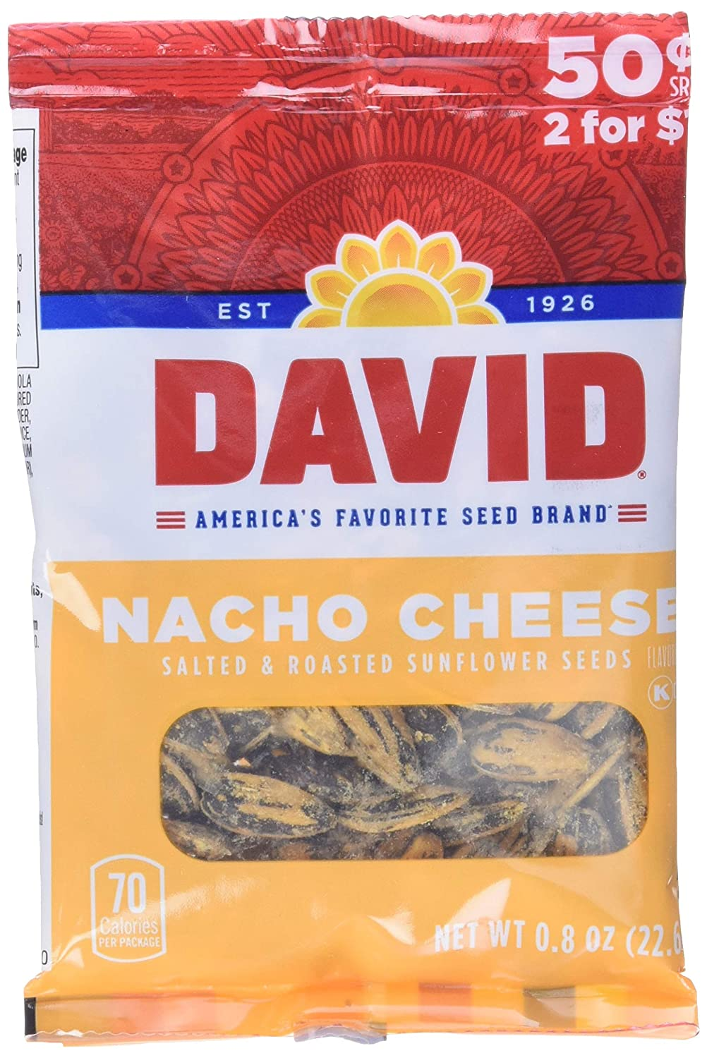 David Seed Sunflower Seeds, Nacho Cheese, 0.8 Ounce, 36 count | eBay
