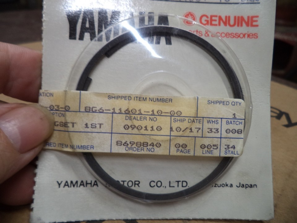 Yamaha OEM New piston rings 8G6-11601-10 #3236 | eBay