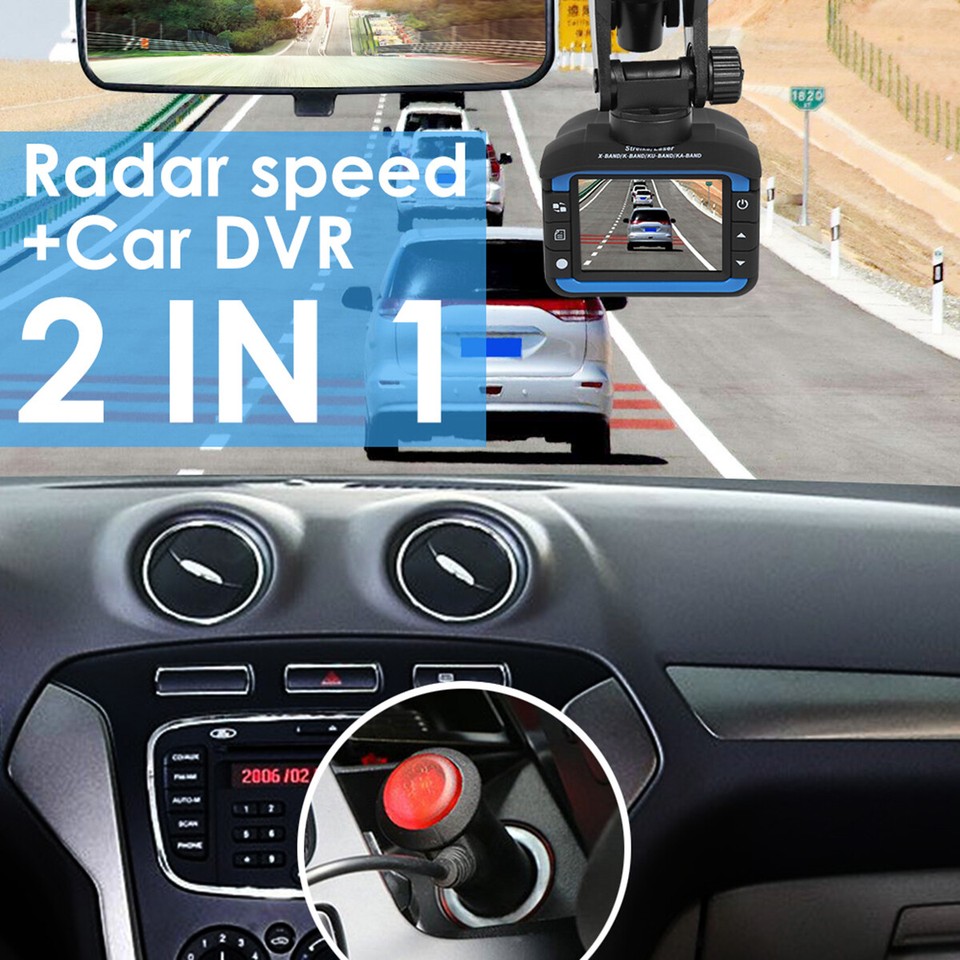 2-in-1 1080P Car DVR Detector Camera Video Recorder Dash Cam Radar ...