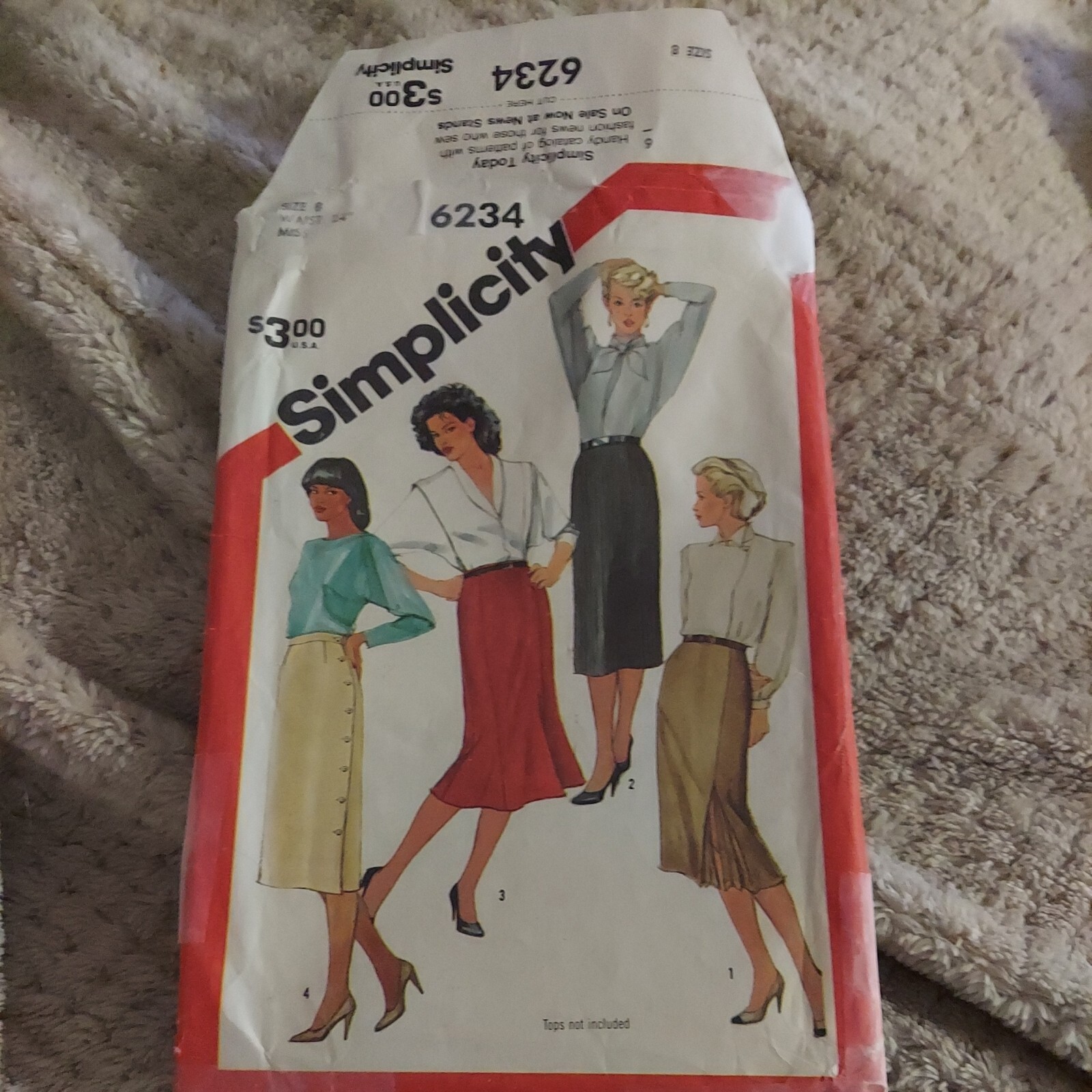 Vtg (1983)Simplicity #6234 Misses's Set of SLIM SKIRTS Size 8 UNCUT ...