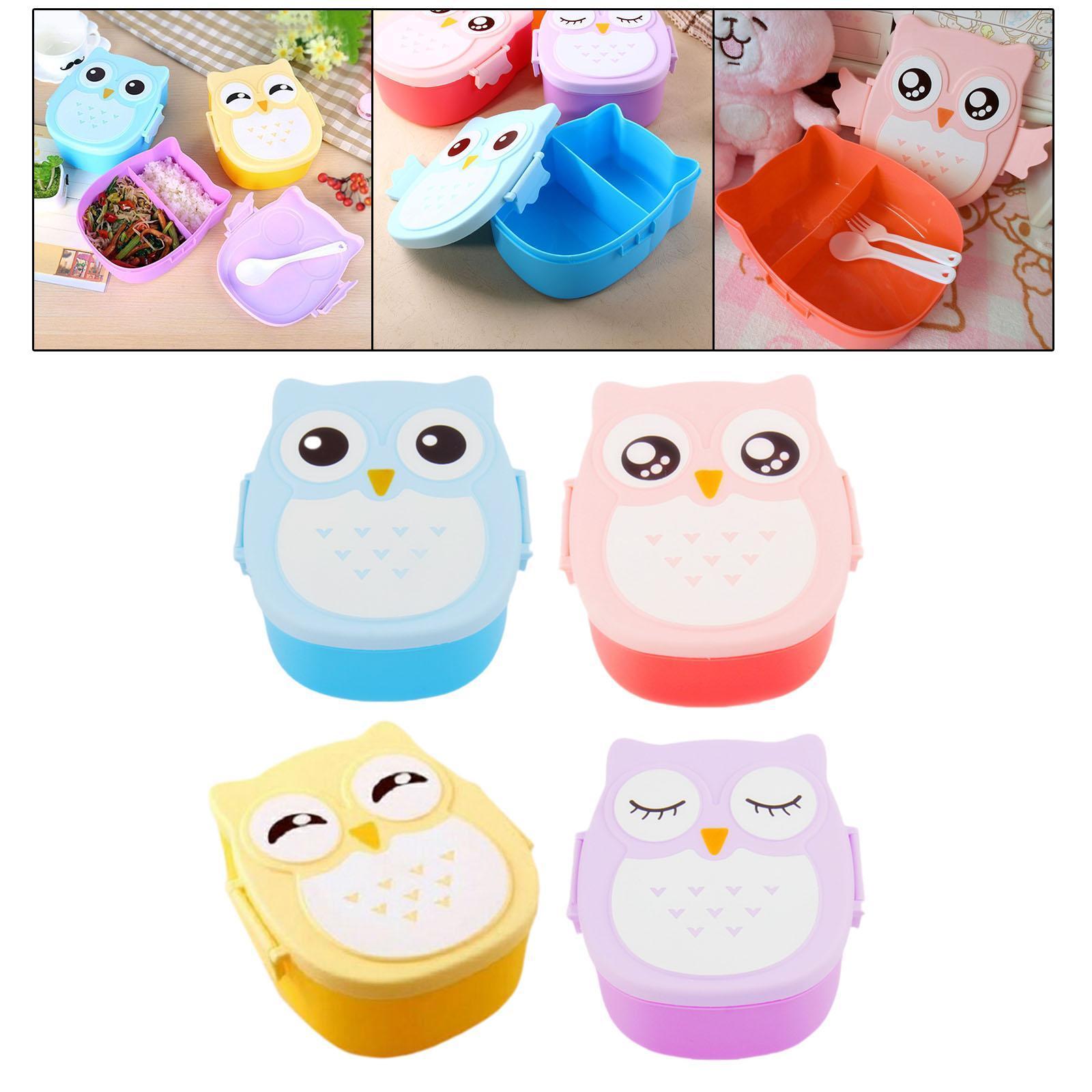 Owl Lunch Box Portable Kids Food Storage Cute Food Storage Container ...