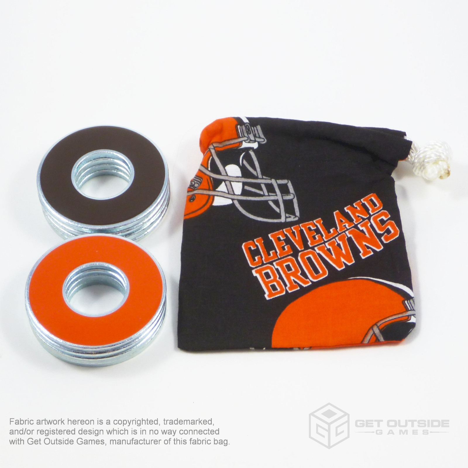 8 VVashers™ w/ NFL Team Fabric Bag | Washer Toss / Washer Game Washers ...