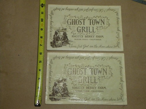 menu GOST TOWN GRILL 1950'S KNOTS BERRY FARM | eBay