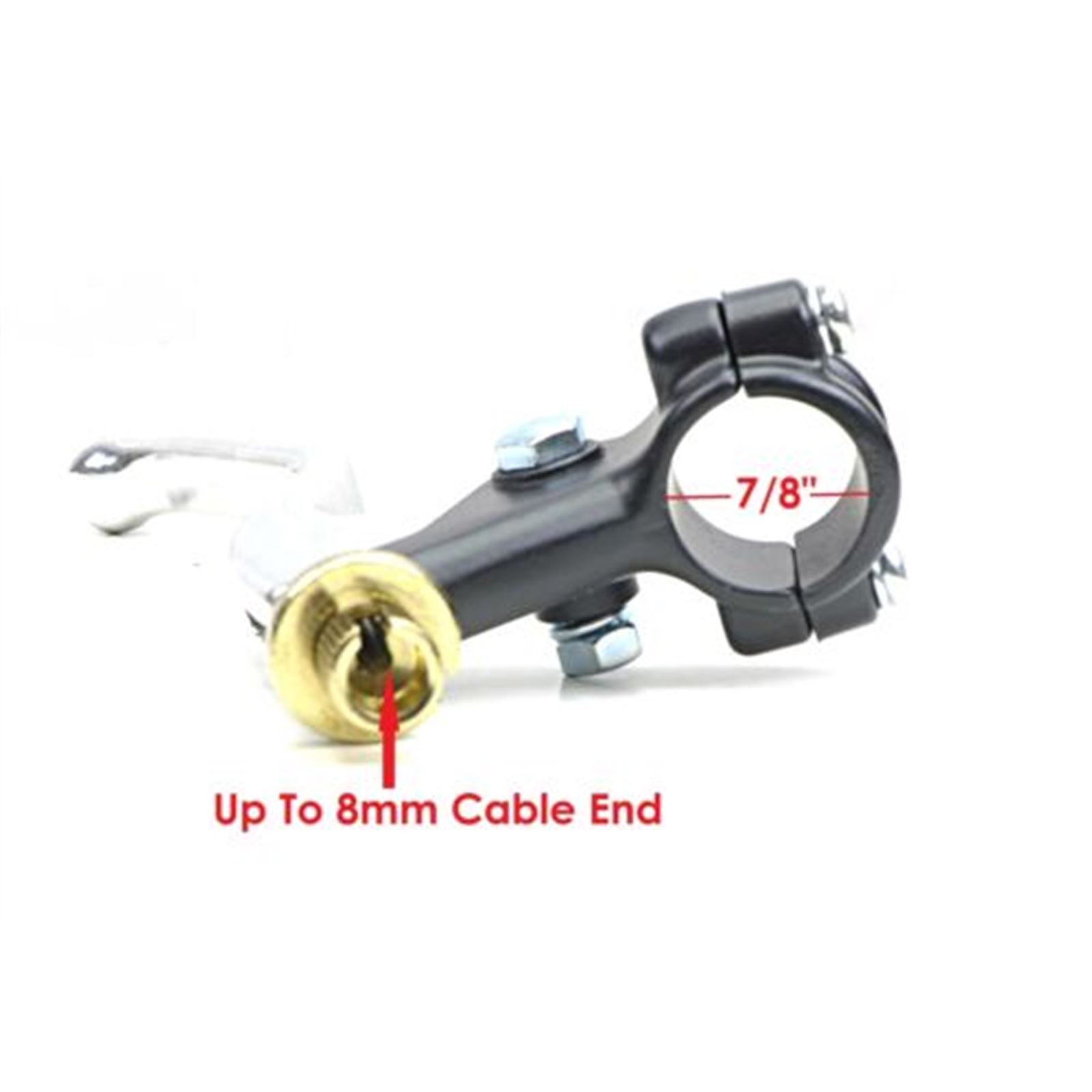 Front Brake Lever Assembly w/ Black 2-Piece Perch 7/8" for Motorcycles ...