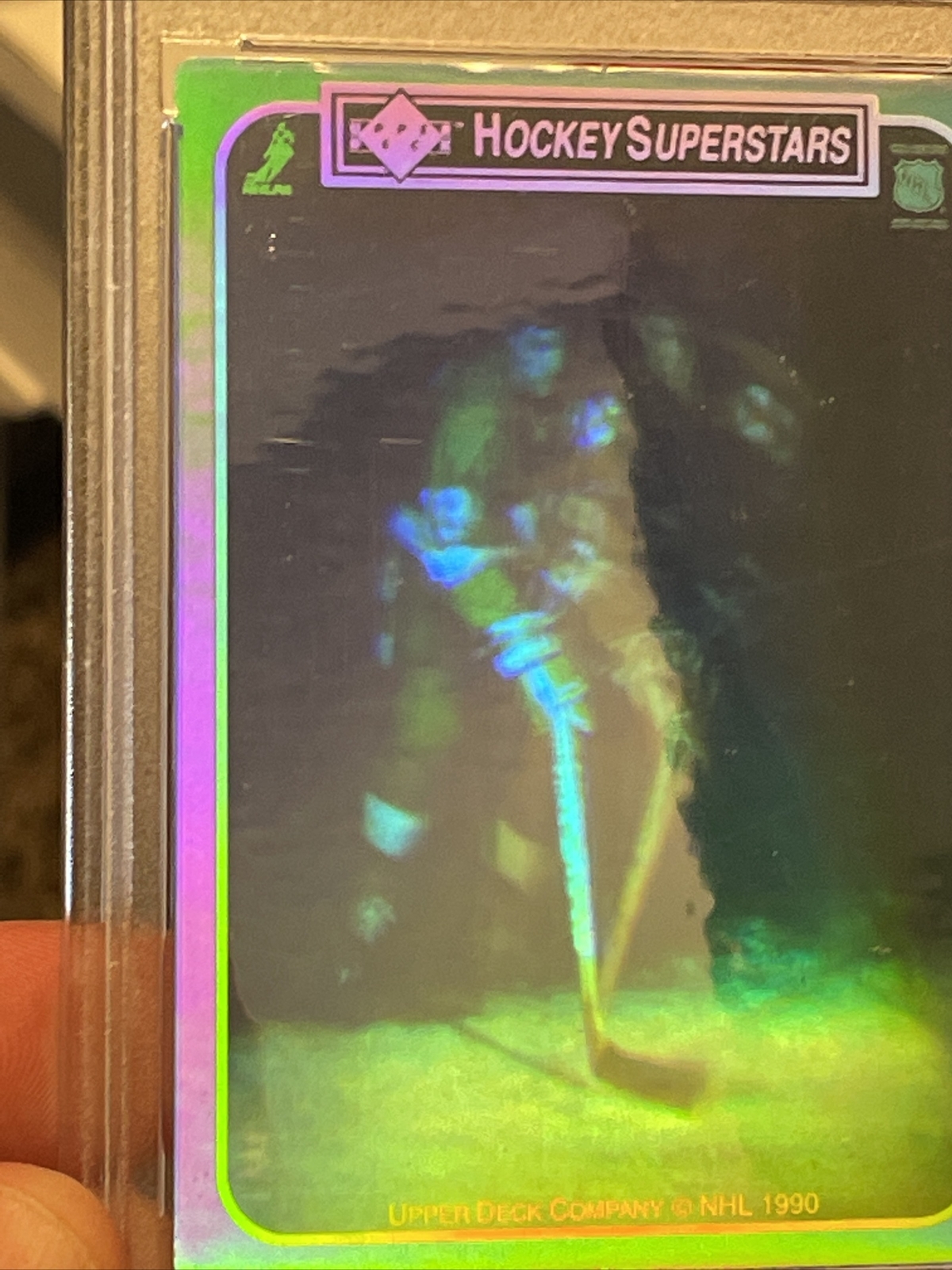 1990-91 Upper Deck Holograms Steve Yzerman Stick Center PSA GRADED 8 ...
