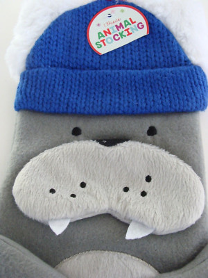 New 16" Long Cute Holiday Smiling Walrus Animal Christmas Felt Plush ...