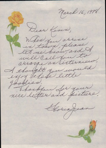 Autographed handwritten Letter Actress Singer Gloria Jean | eBay