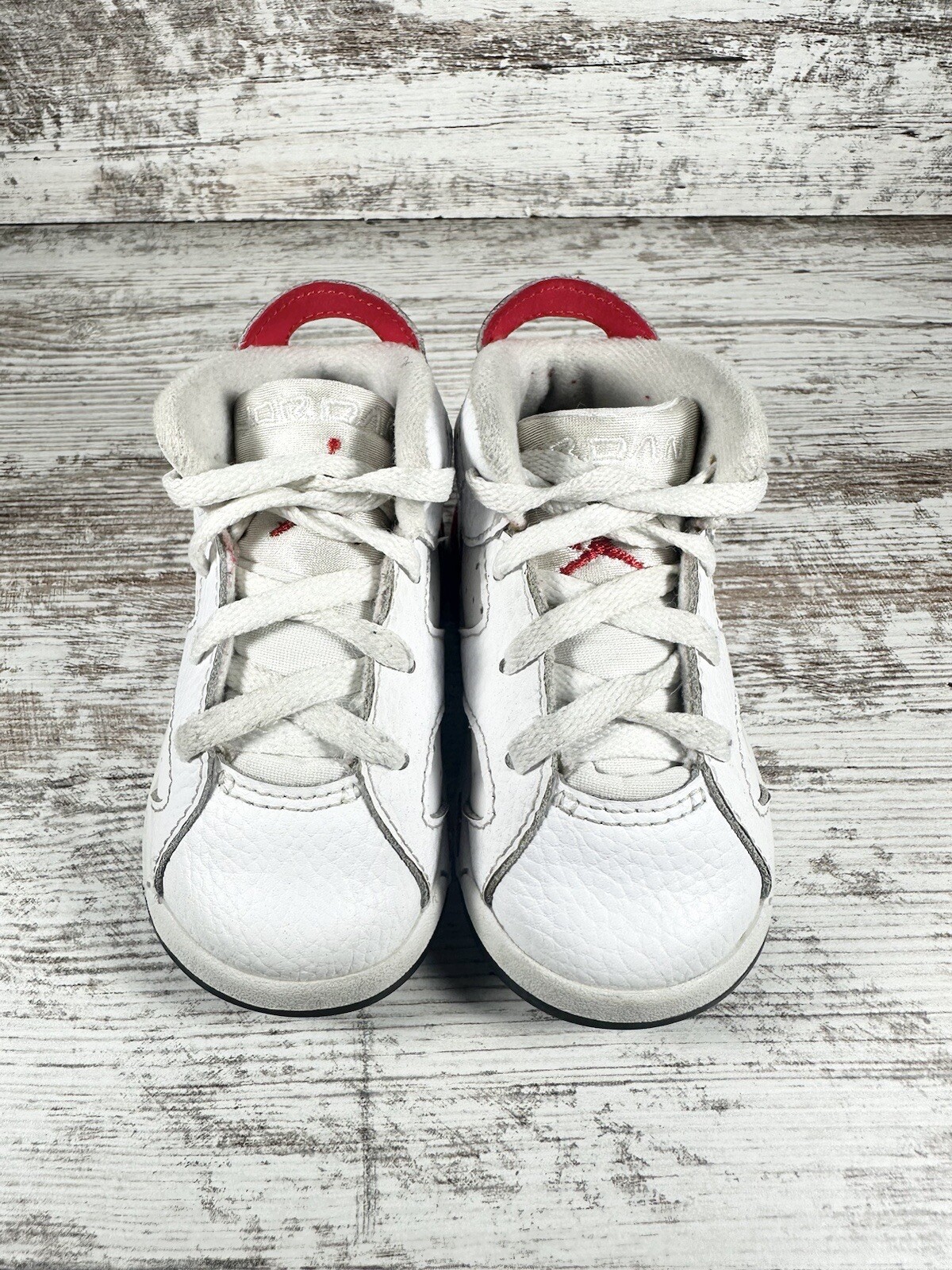 Toddler Nike Air Jordan 6 Retro "Red Oreo" Leather Sneakers Sz 5c. | eBay